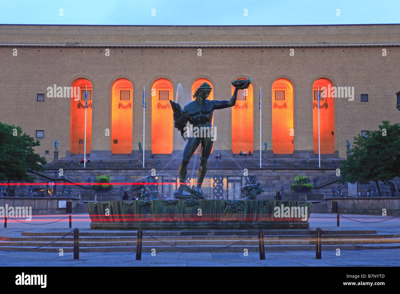 Schweden, Göteborg, Gotaplatsen Square, Statue von Carl Milles Poseidon ...