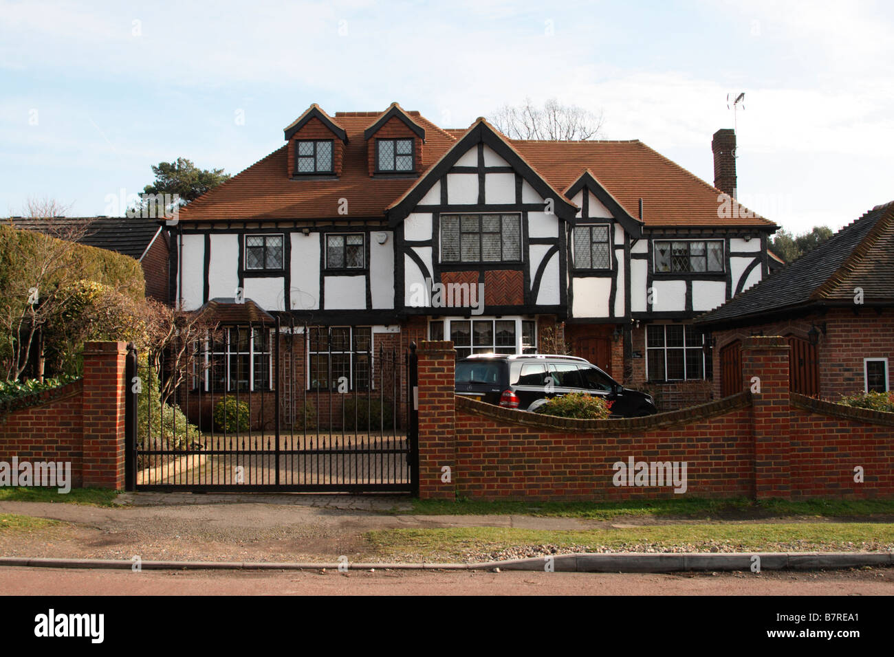 Bromley Bickley Kent UK große Einfamilienhaus Vorstadt im ...