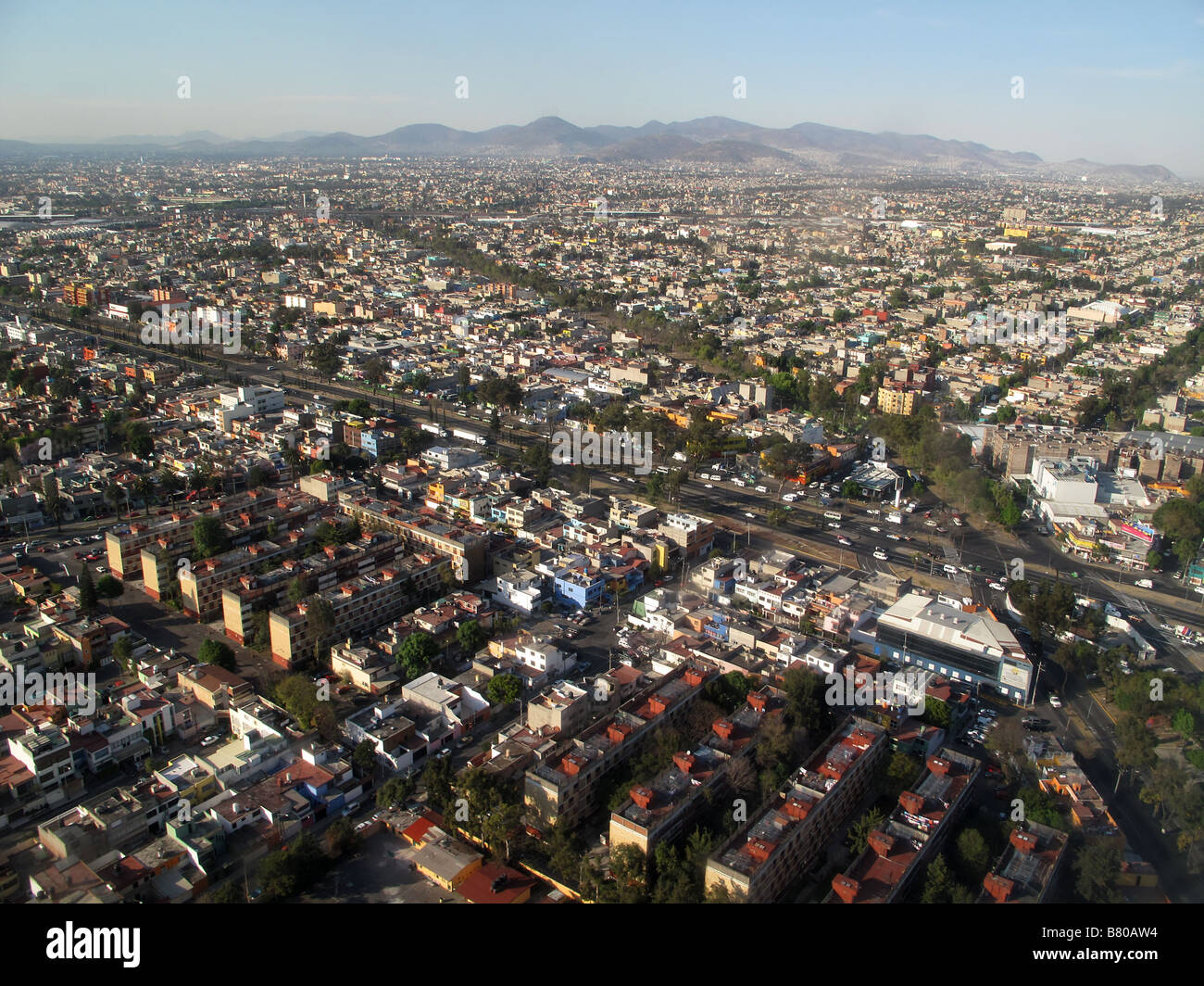 Luftaufnahme zeigen, Mexiko-Stadt die Hauptstadt Stadt Mexico größere Mexiko City hat eine ...