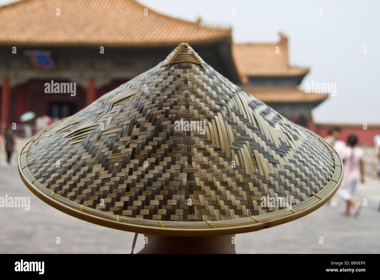 Chinesische Stroh Hut in der verbotenen Stadt, Peking, China ...