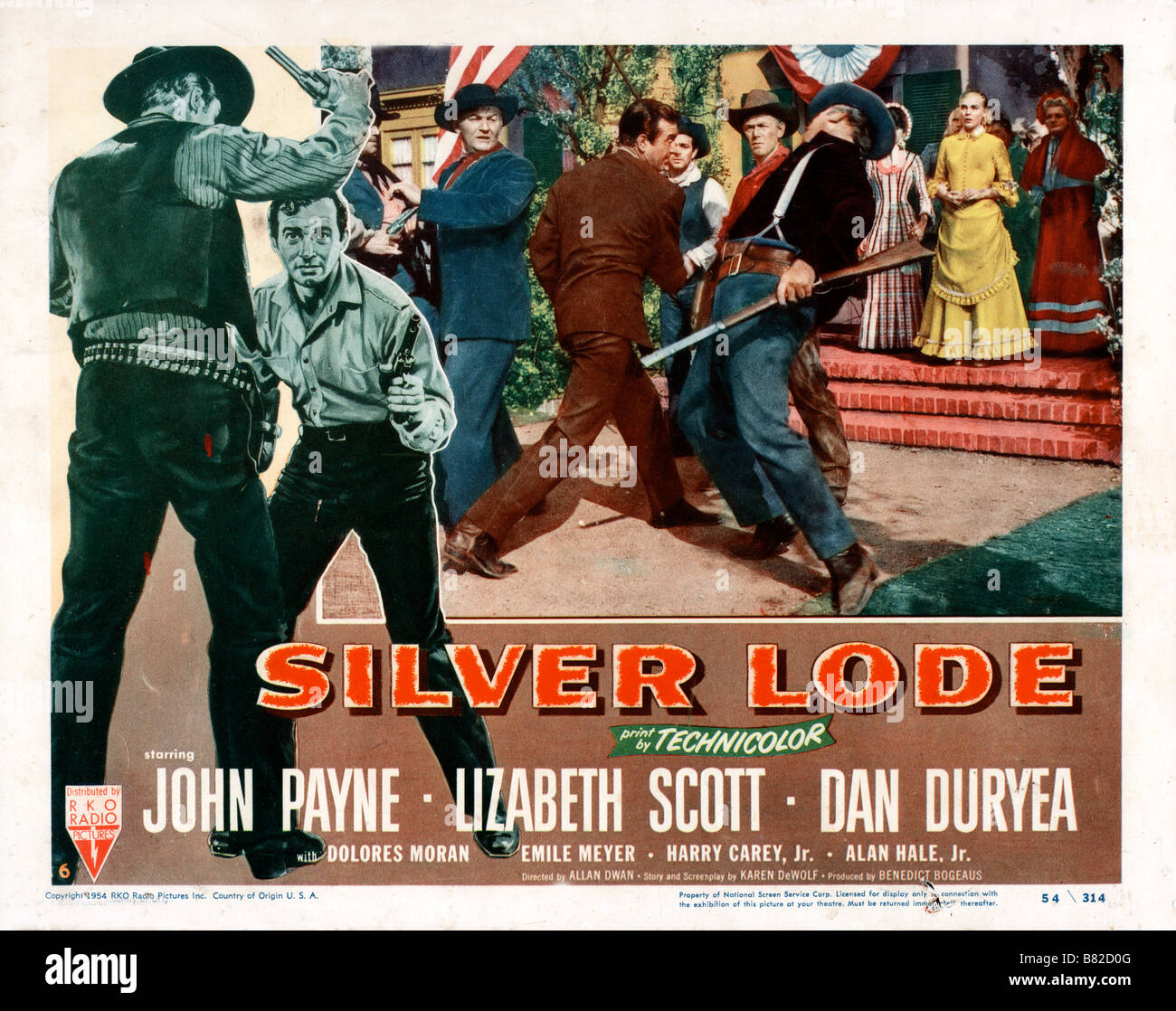 Silver Lode Jahr: 1954 USA John Payne, Lizabeth Scott, Stuart Whitman, Harry Carey Jr. Regie ...