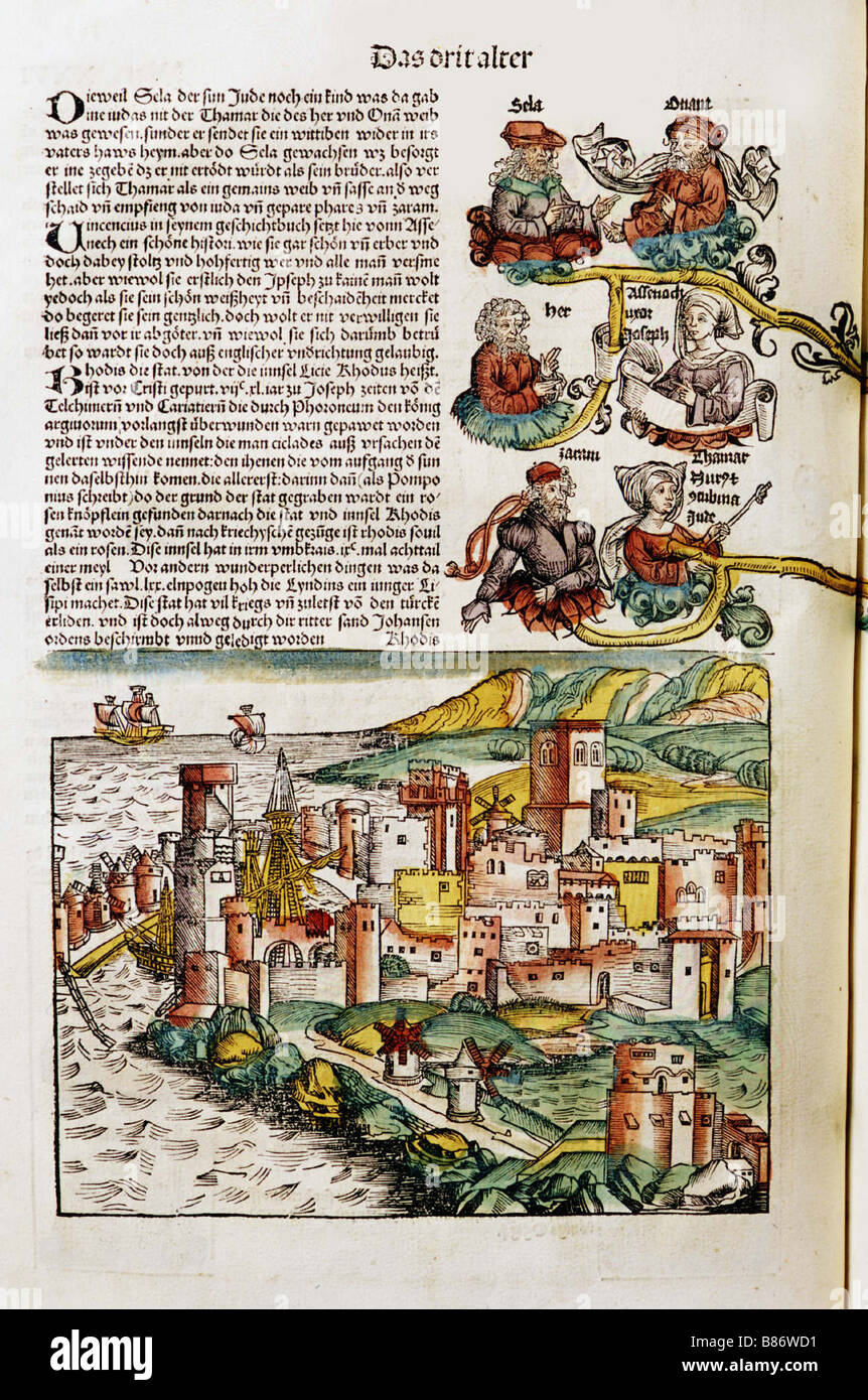 Schedelsche Weltchronik von Schedel Hartmann Stockfotografie - Alamy