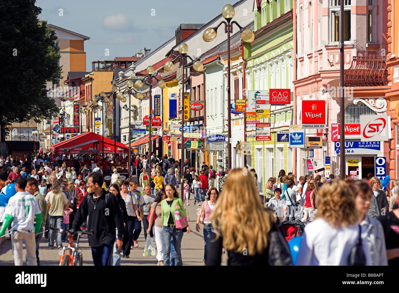 City Centre, St. Egidius Square, Poprad, Slowakei Stockfotografie - Alamy