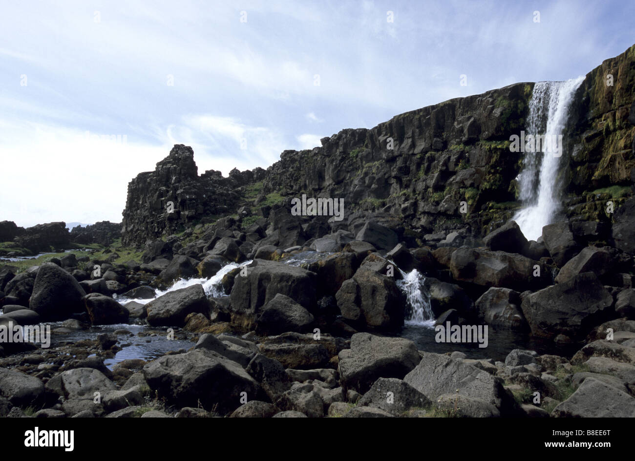 Oxarafoss iceland thingvellir waterfall -Fotos und -Bildmaterial in ...