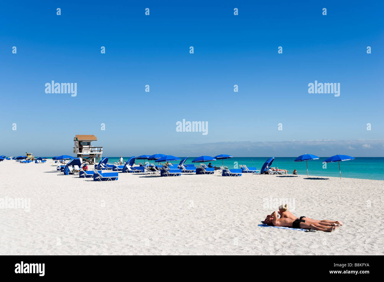 South Beach in Miami Beach, Gold Coast, Florida, USA Stockfotografie ...