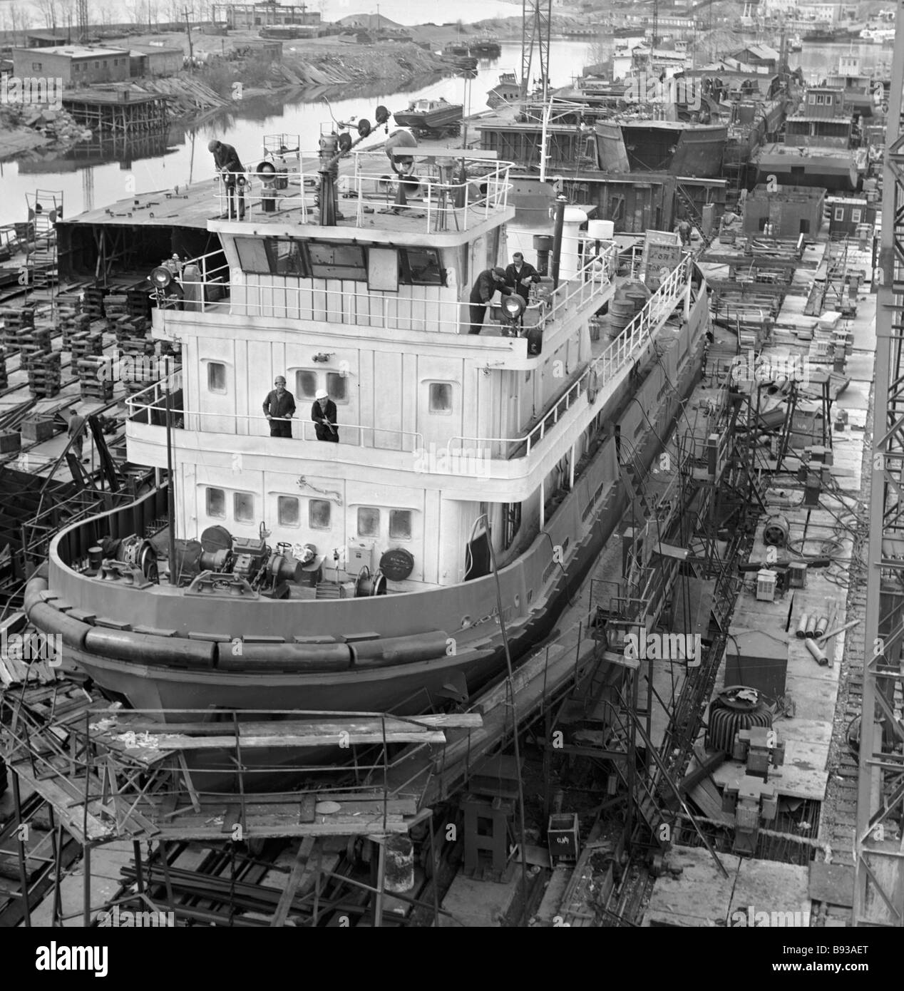 Der Schlepper für die Baltische Flotte errichtet wird von einer Werft ...