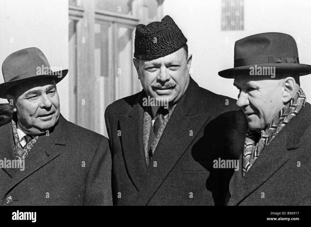 Zentralkomitee der KPdSU-Generalsekretär Leonid Brezhnev linken ...