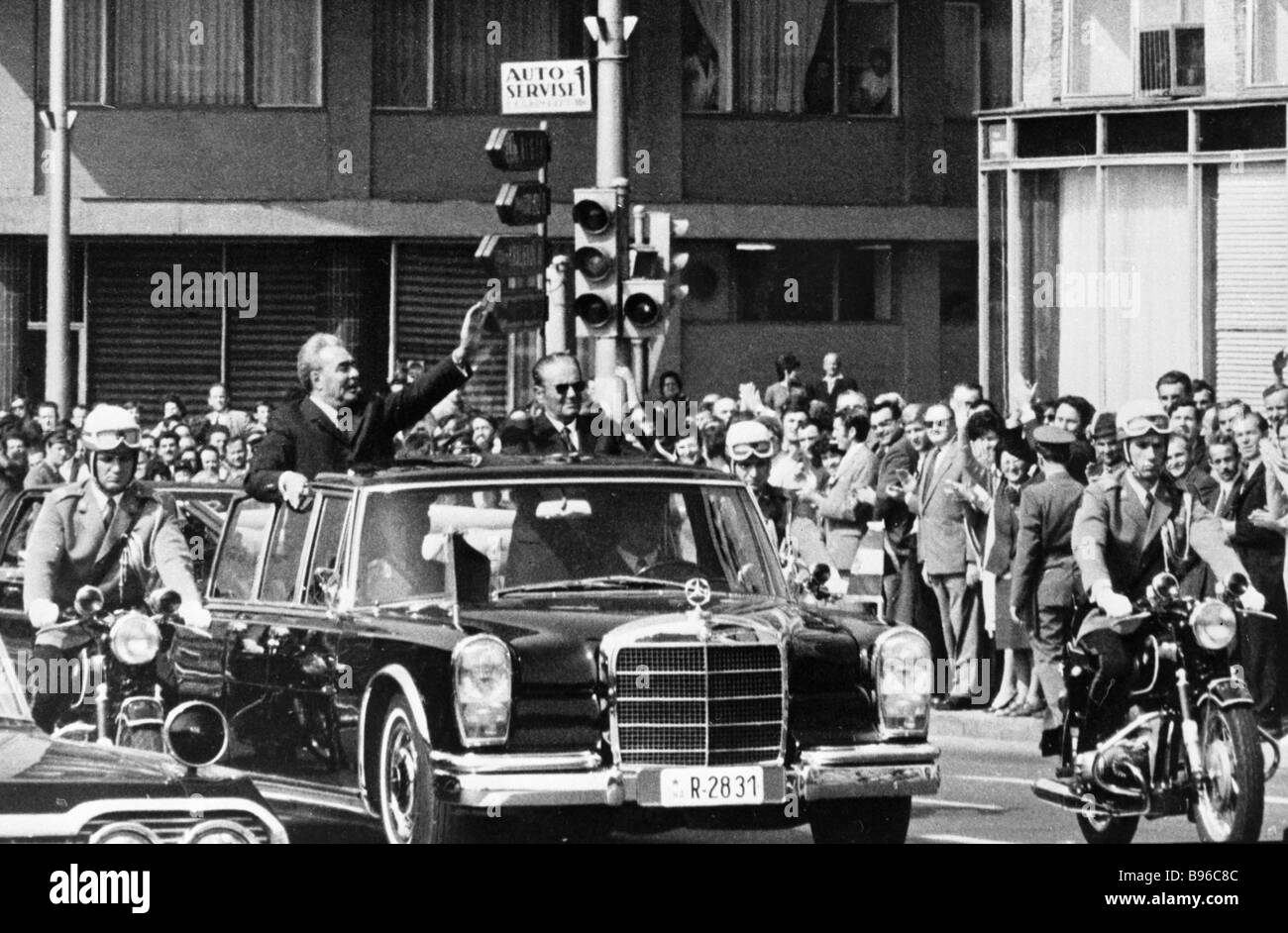 Leonid Brezhnev Generalsekretär des Zentralkomitees der KPdSU Gruß ...