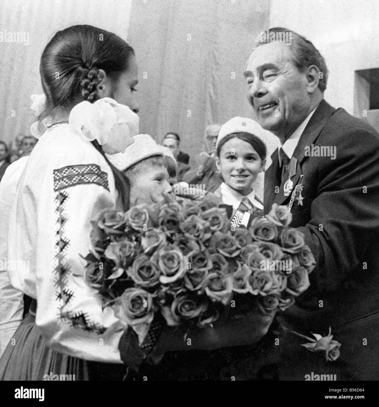 KPdSU Central-Ausschuss-Generalsekretär Leonid Breschnew in Sofia ...