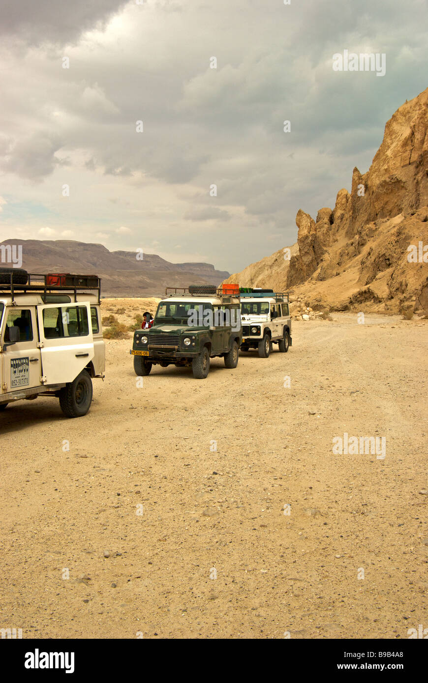 Geländewagen fahren Offroad Land Rover Expedition auf den Mount Sedom ...