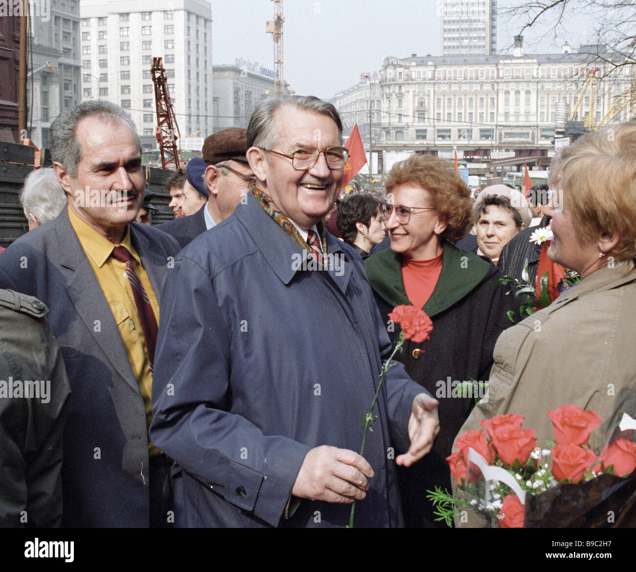 Valentin Varennikov auf dem Roten Platz auf Vladimir Lenin s Geburtstag ...