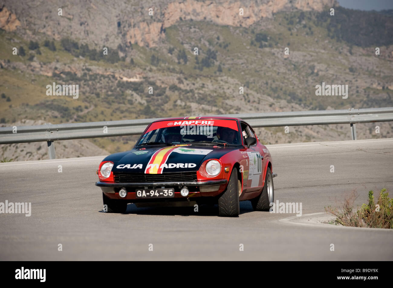 Rot 1970 Datsun 240Z Racing in der Classic-Rallye Mallorca ...