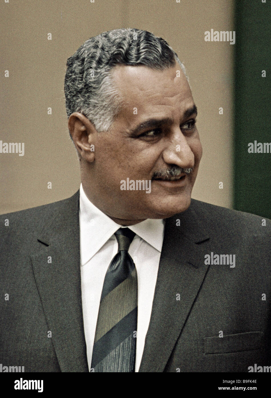 Gamal Abdel Nasser Präsident der Vereinigten Arabischen Republik ...