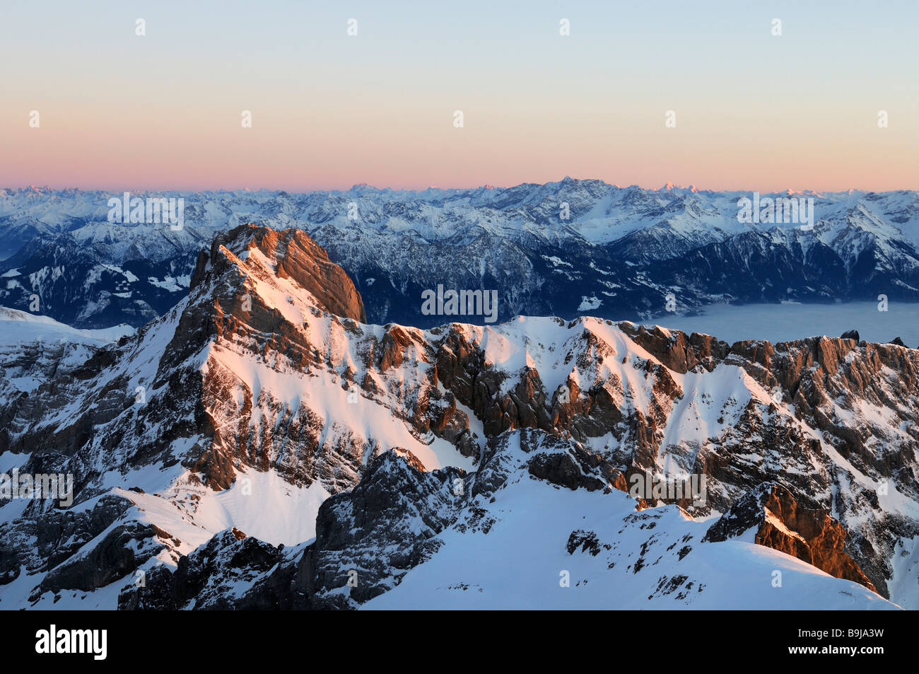 Mt Altmann, 2436 m zweite höchsten Berg der Alpen Alpstein, Kanton ...