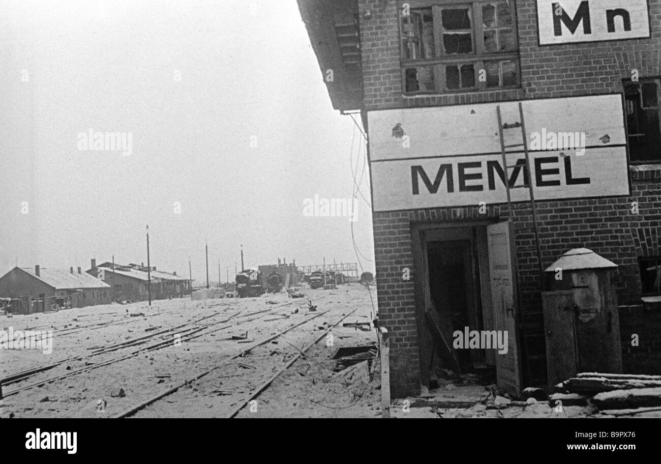 Der Bahnhof in Memel Klaipeda Stockfotografie - Alamy