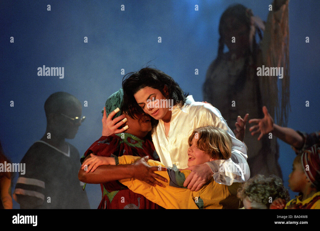 Popstar Michael Jackson erklingt in The Brits Preisverleihung in London ...