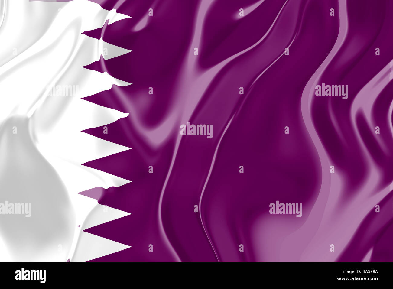 Flagge von Qatar national Land Symbol Abbildung Stockfotografie - Alamy