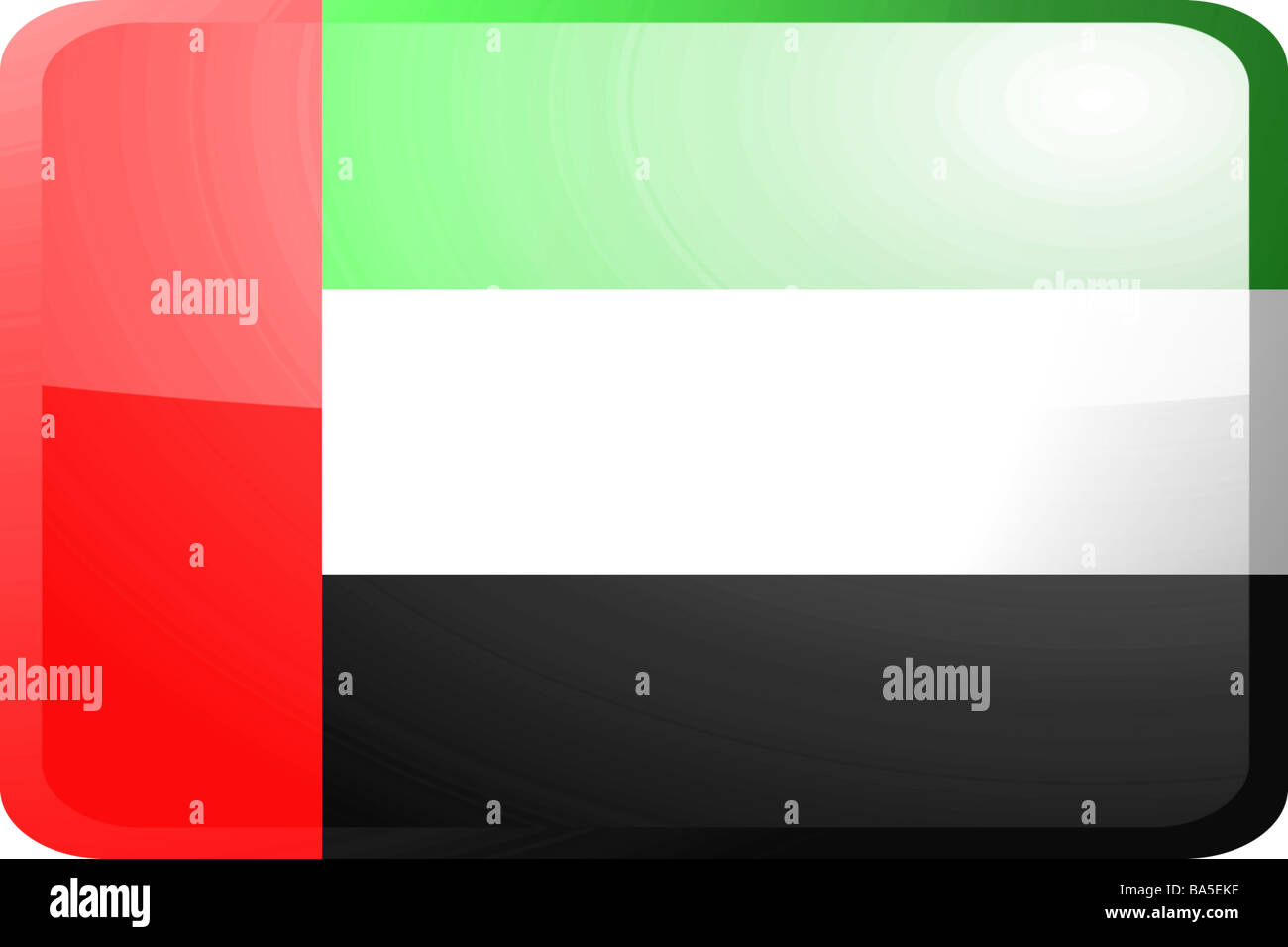 Flagge der VAE Nationalsymbol Abbildung Clipart glänzend ...