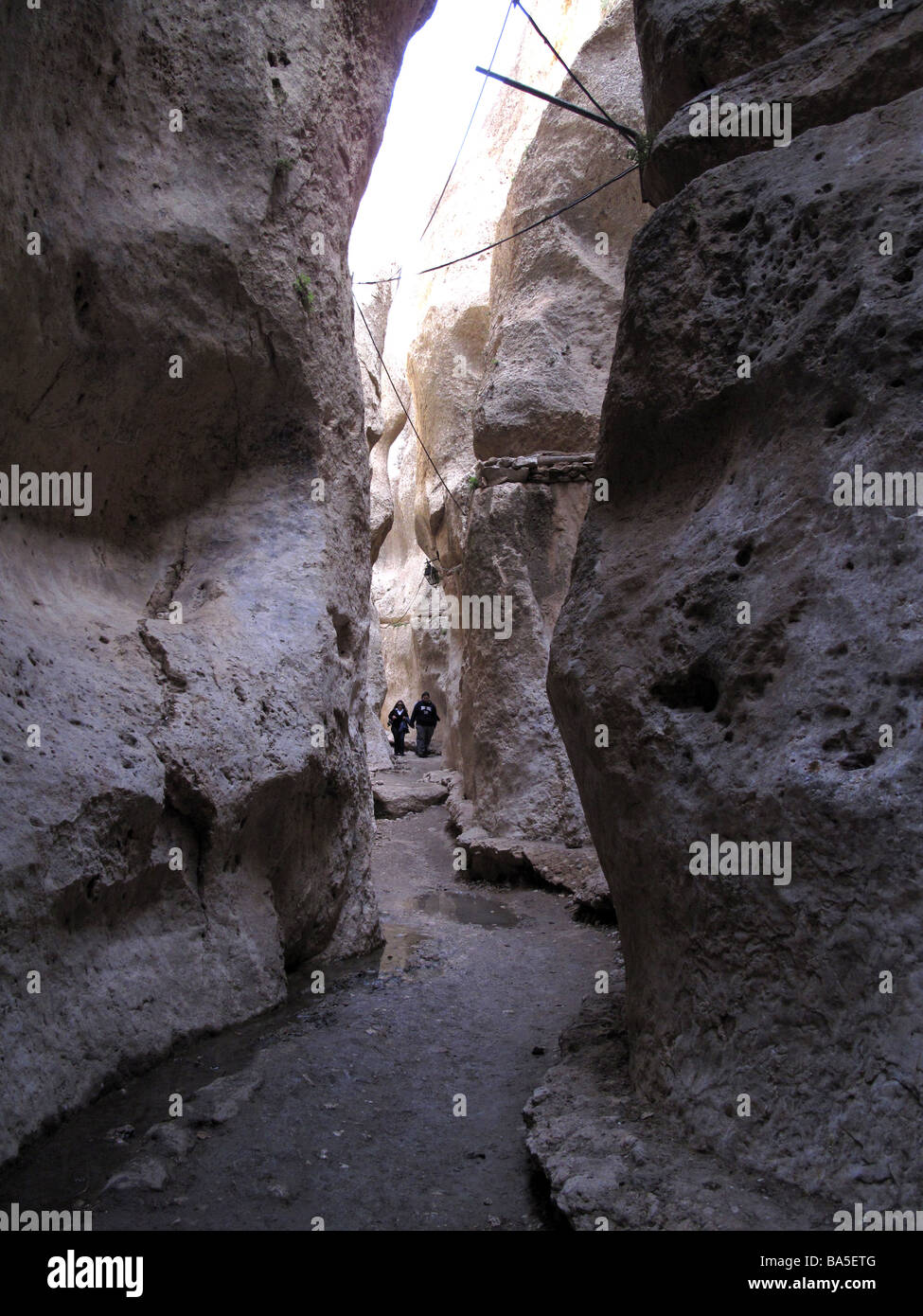 Riss der St Taqla oder Thekla in Maalula oder Maaloula Syrien Grieta de ...