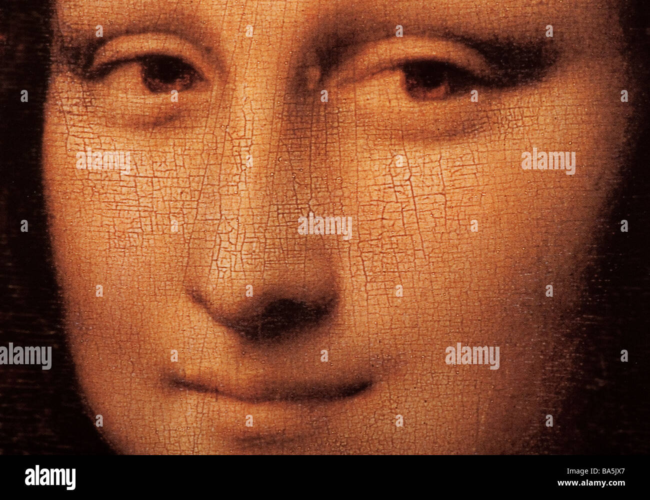 Porträt Der Lisa Del Giocondo Mona Lisa Von Leonardo Da Vinci Closeup