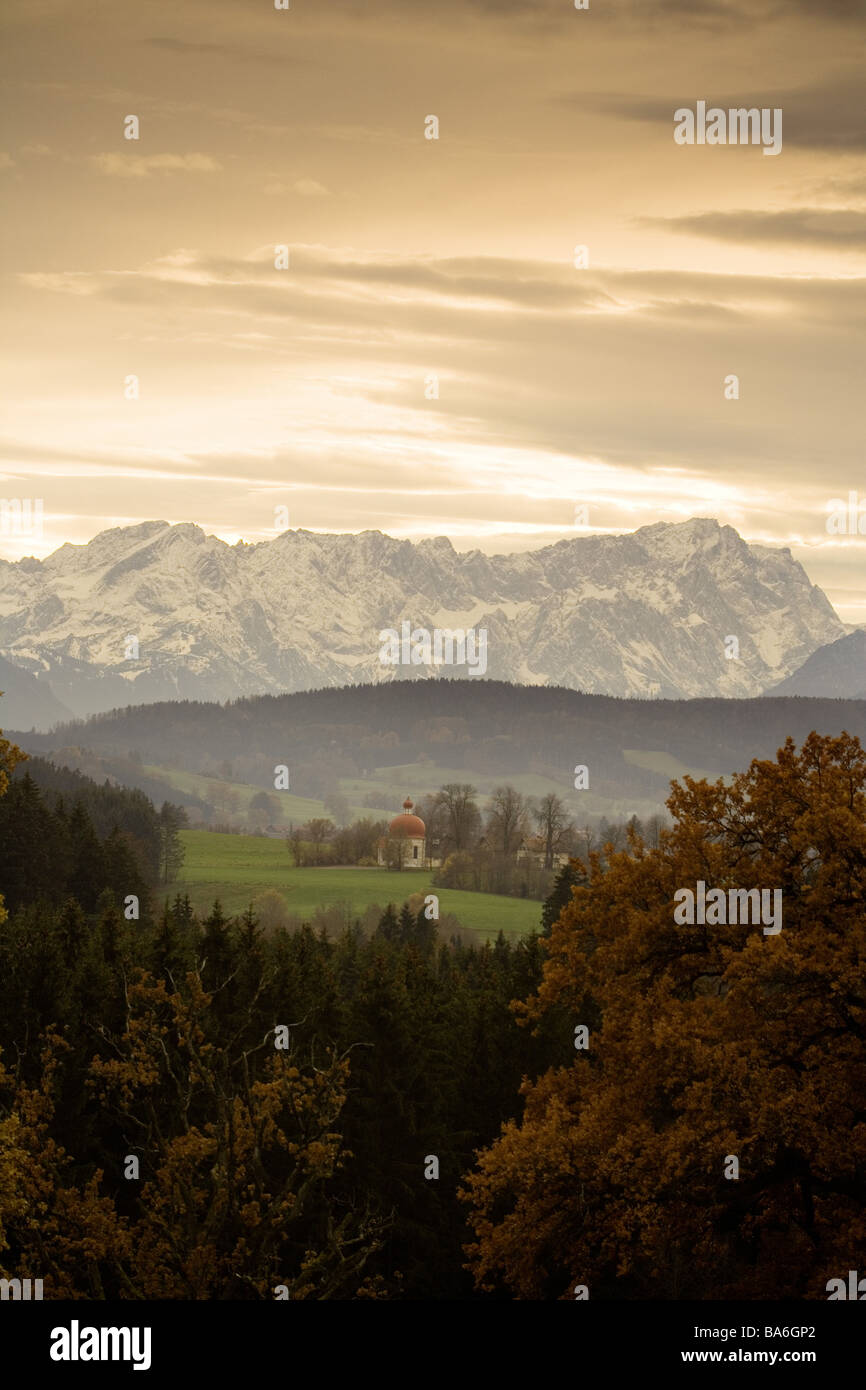 Deutschland Bayern Alpen-Vorland Zugspitze Kapelle Heu-Ecken ...