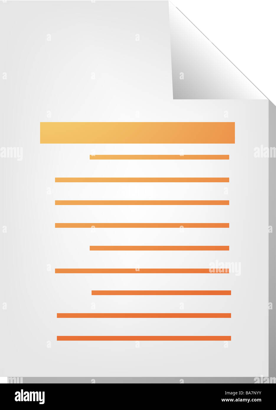 Dokument-Datei Typ Symbol Abbildung clipart Stockfotografie - Alamy