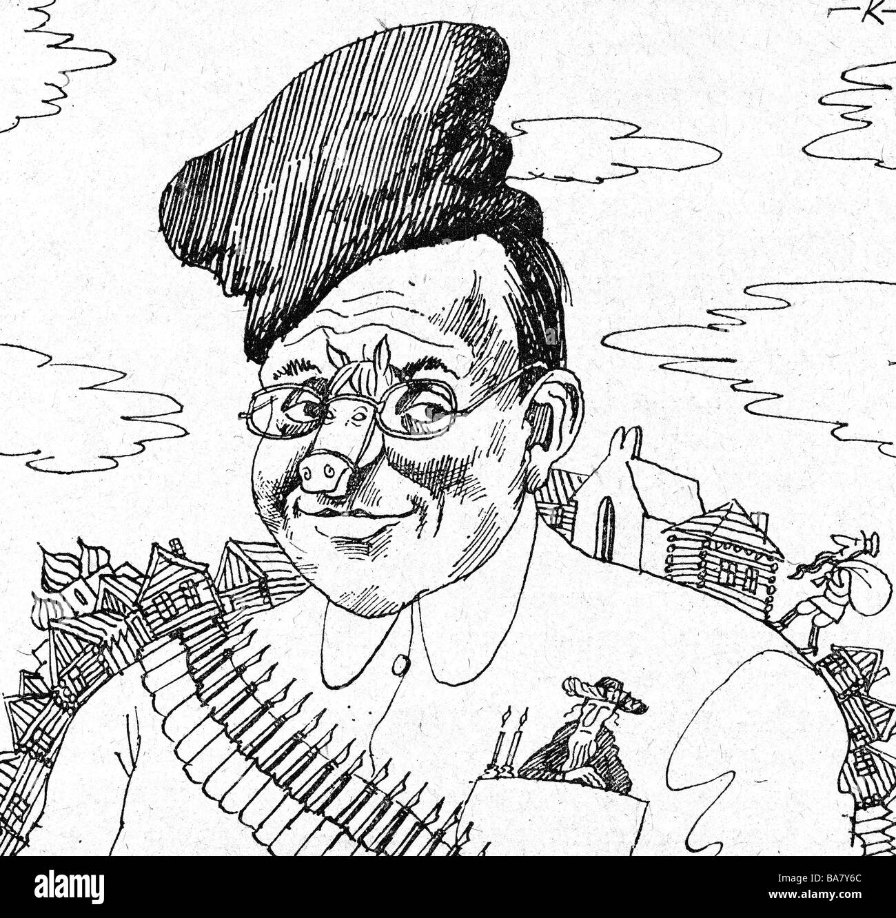 Soviet caricature Schwarzweiß-Stockfotos und -bilder - Alamy