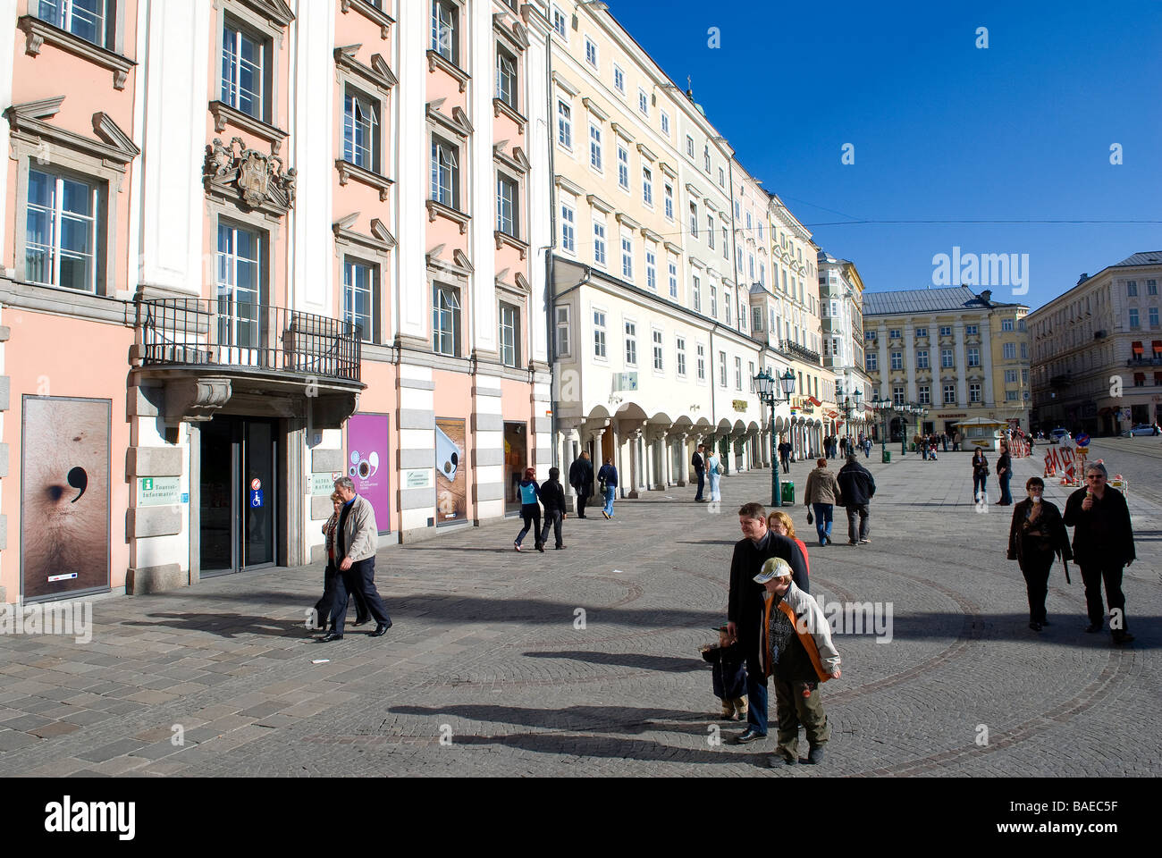 Österreich, Linz, Hauptplatz, Hauptplatz der Stadt Stockfotografie - Alamy