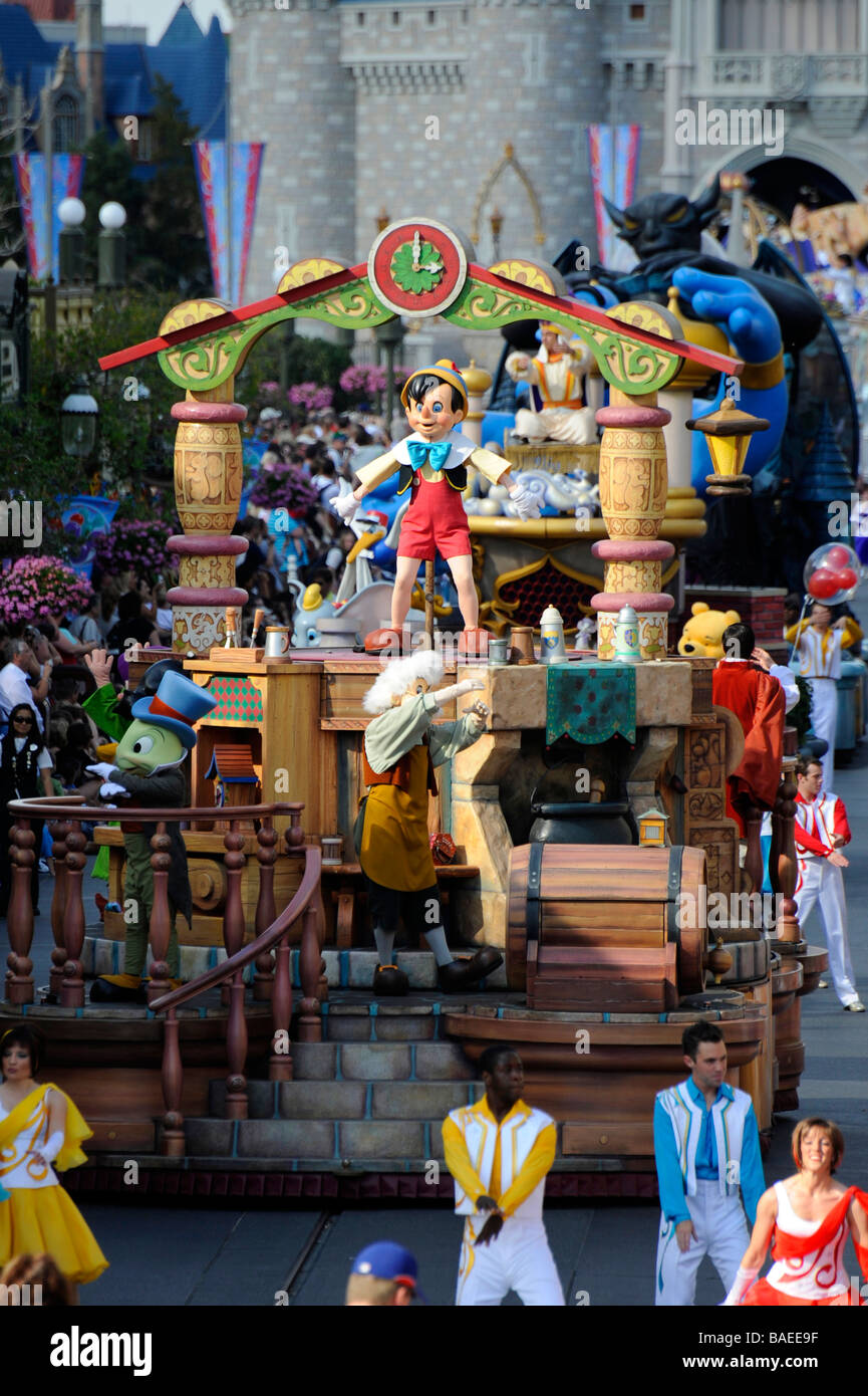 Pinocchio auf Float Parade im Walt Disney Magic Kingdom Theme Park ...