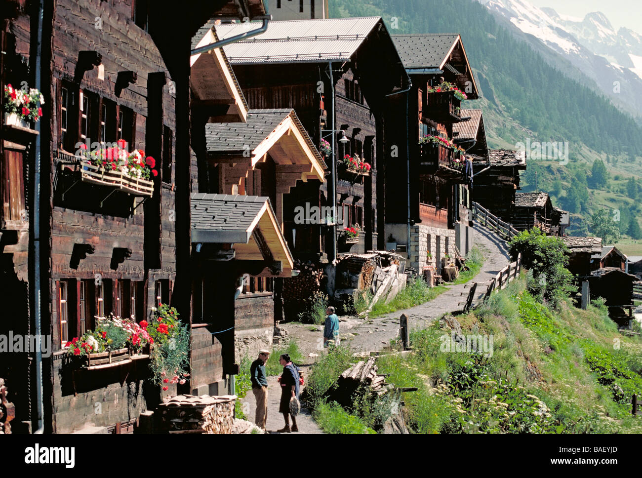 Elk125 2861 Schweiz Lötschental Valley Blatten Dorf Stockfotografie - Alamy