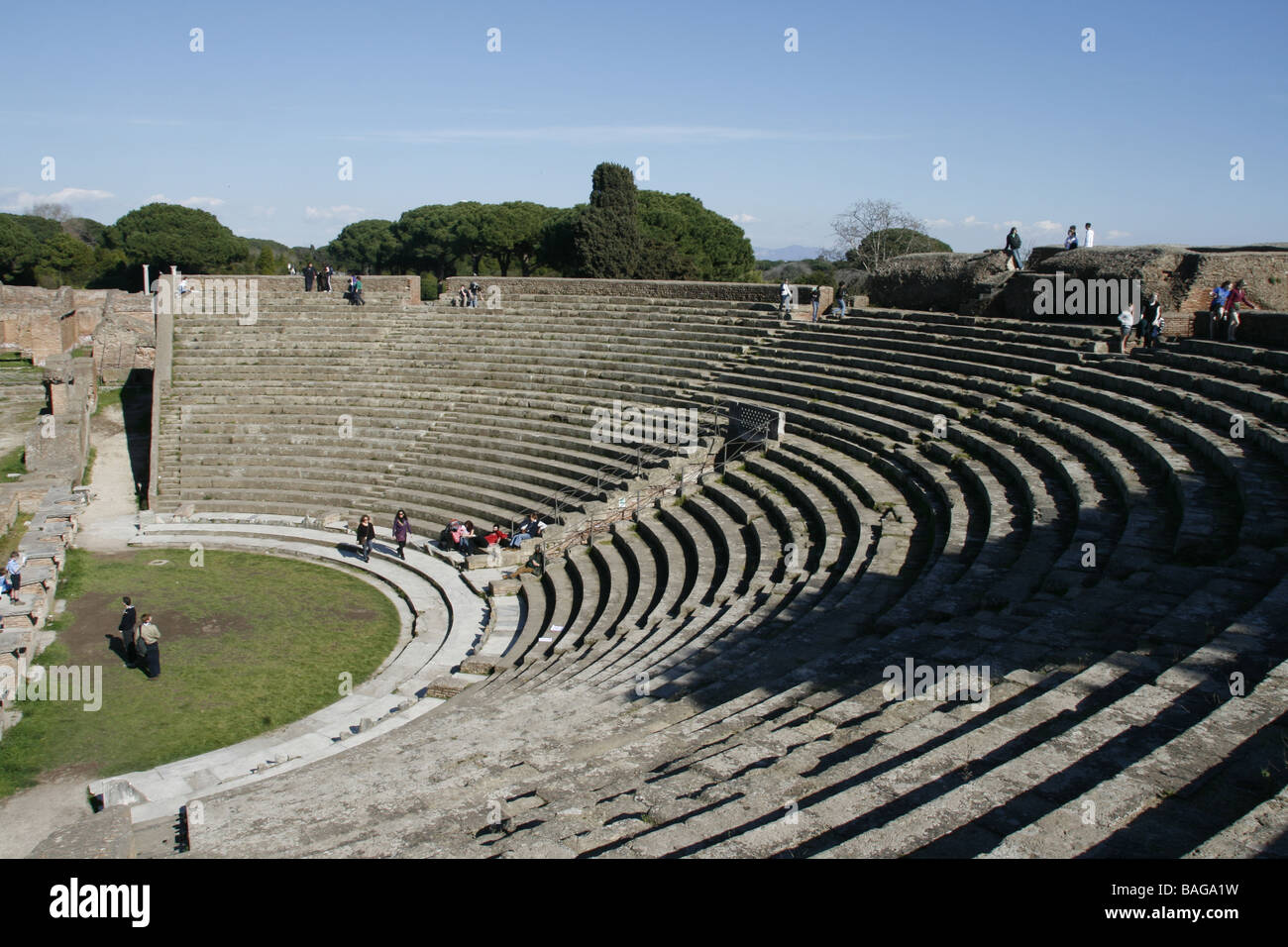 Das antike römische Theater in Ostia Antica bei Rom, Italien ...