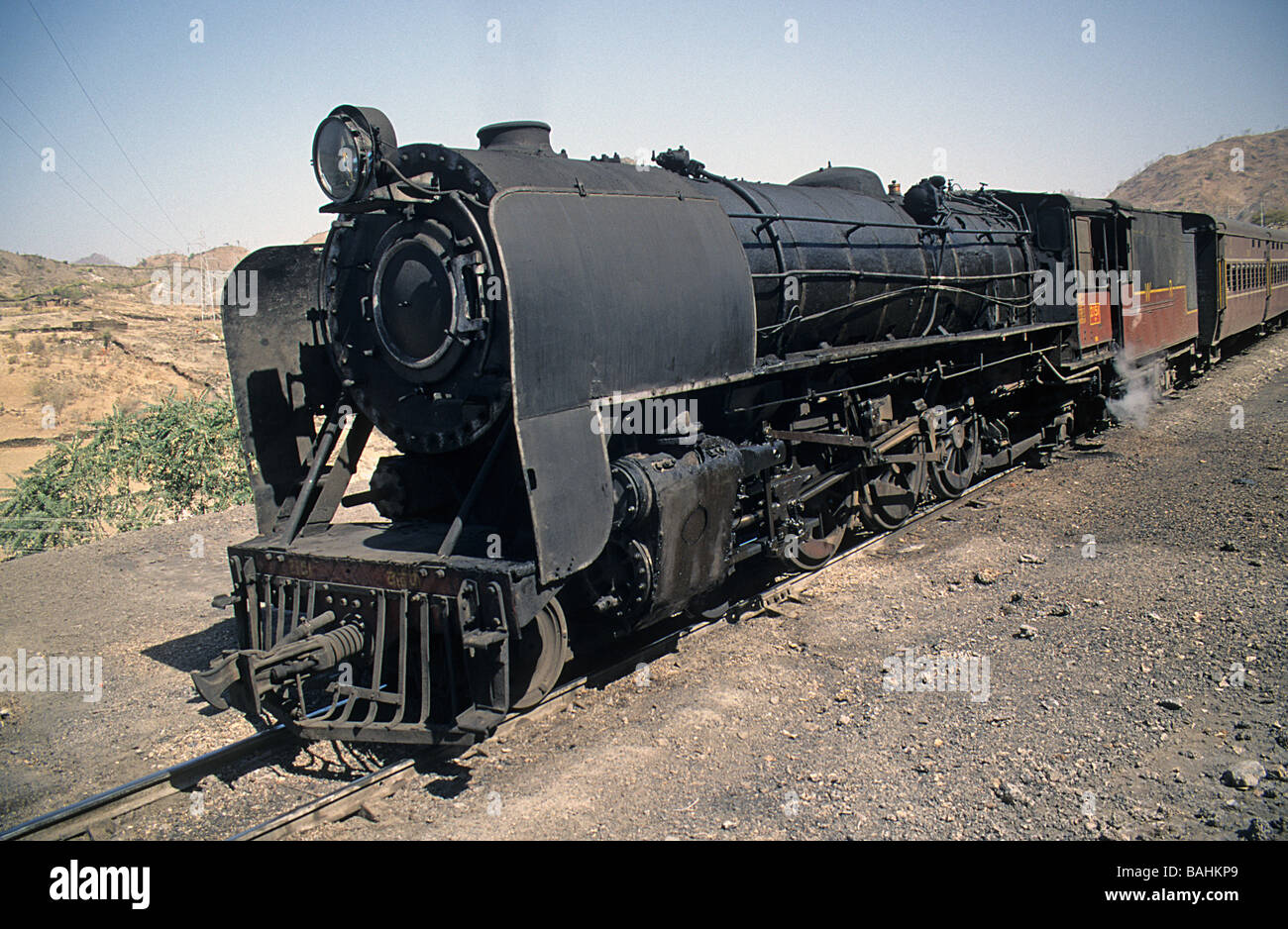 Indian Railways Dampflok Zug von Udaipur nach Ahmadabad Stockfotografie ...