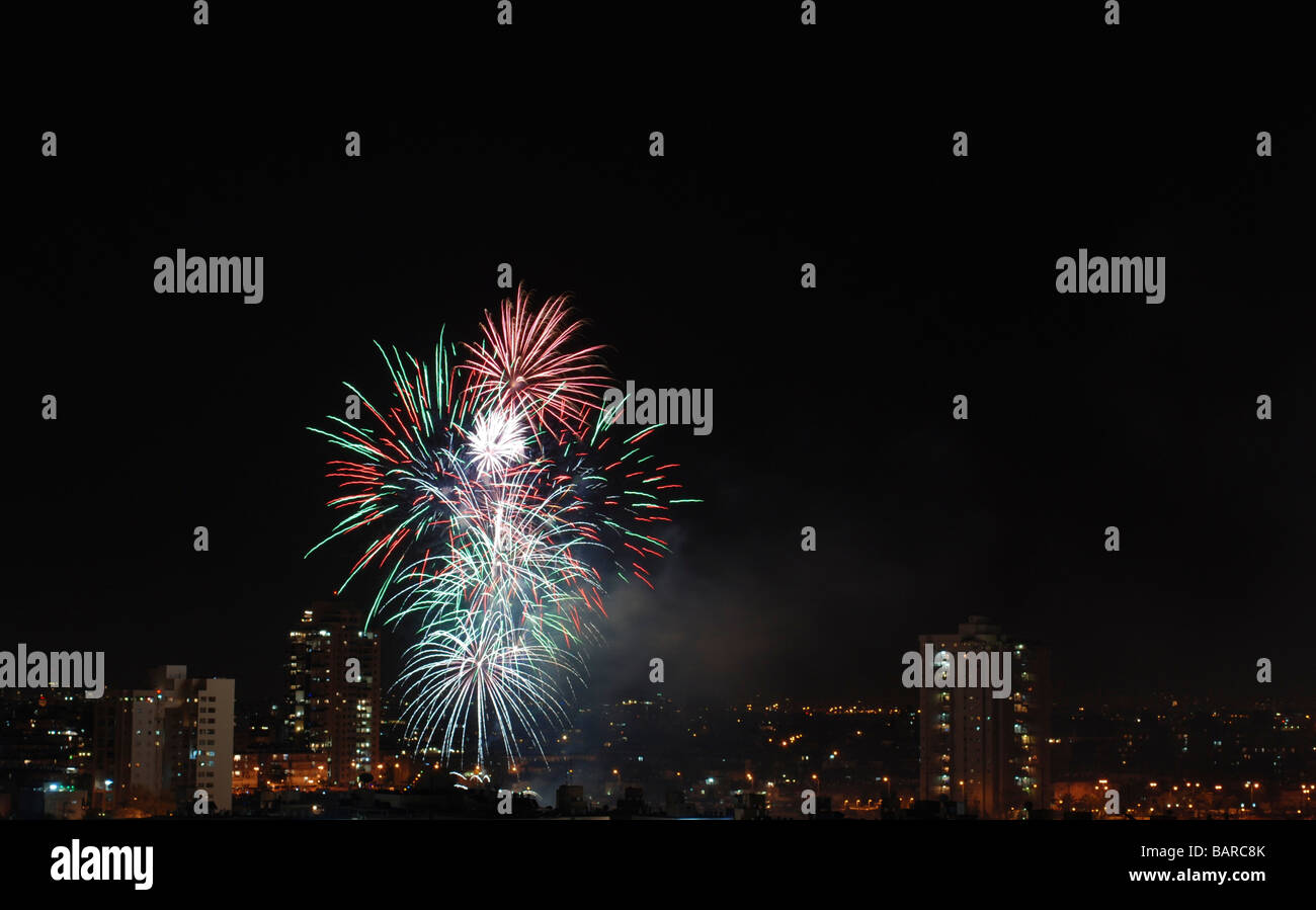 Fireworks Celebration Israel Israeli Stockfotos & Fireworks Celebration ...