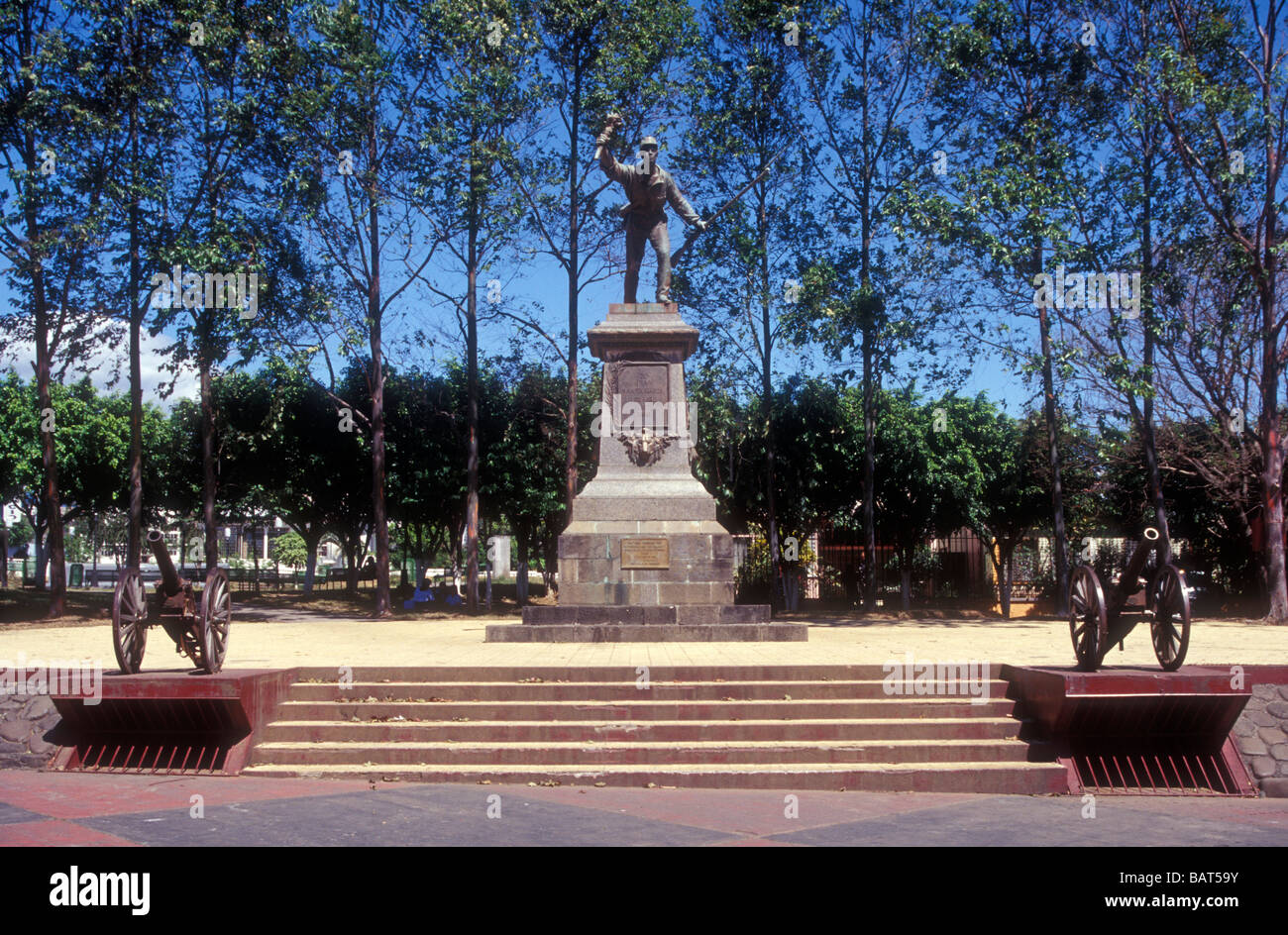 Statue von Costa Rica Held Juan Santamaria in der Stadt von Alajuela ...