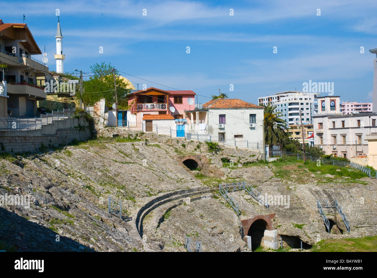 Römisches Amphitheater in Durres Albanien Europa Stockfotografie - Alamy