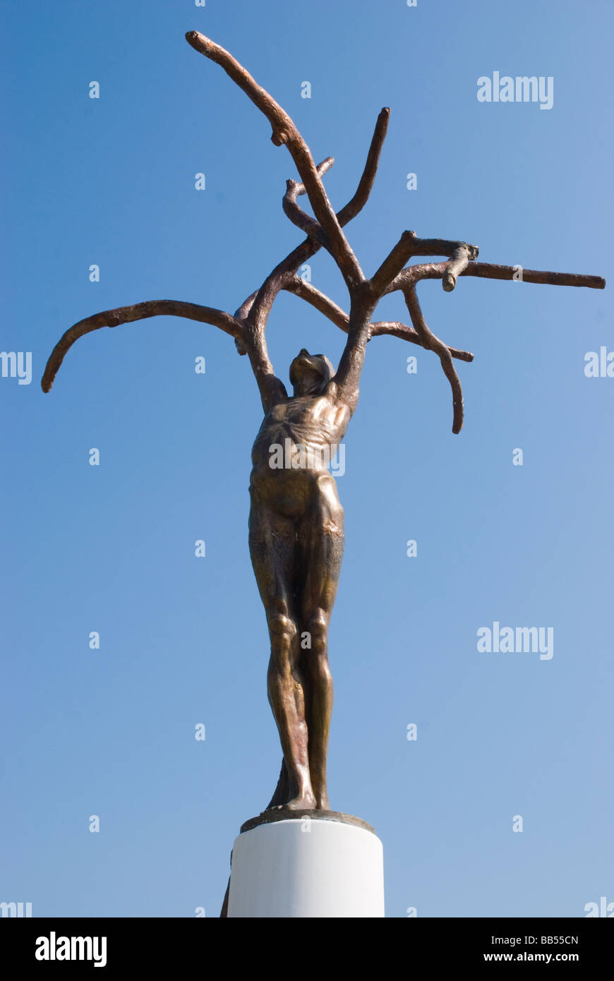 Skulptur am Platz Plostad Makedonija Skopje Mazedonien Europas ...