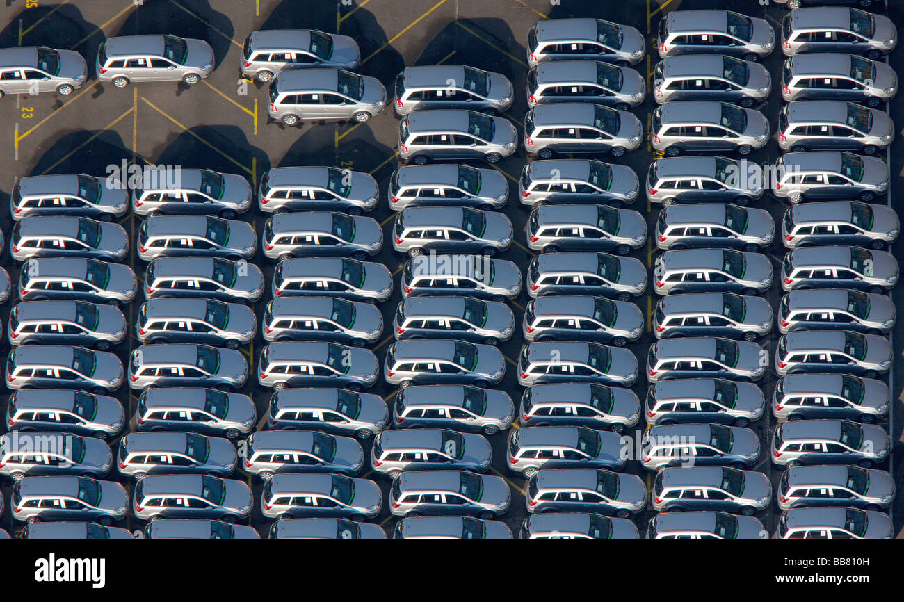 Luftaufnahme, OPEL Werk 1 Laer, Opel Auto Fabrik Werk 1, Parkplatz für ...