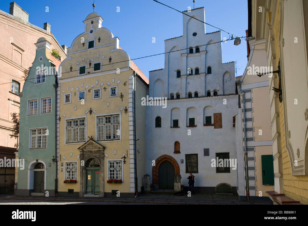 Drei Brüder, Gebäude-Ensemble, Riga, Lettland, Baltikum Stockfotografie ...