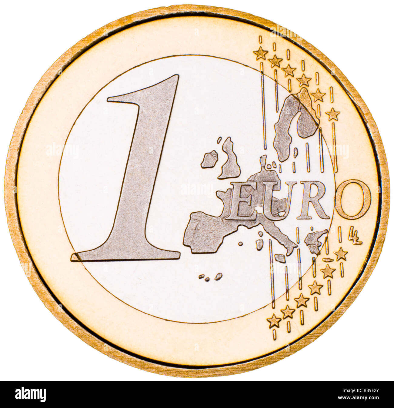 1-Euro-Münze Vorderseite Stockfoto, Bild: 24180883 - Alamy