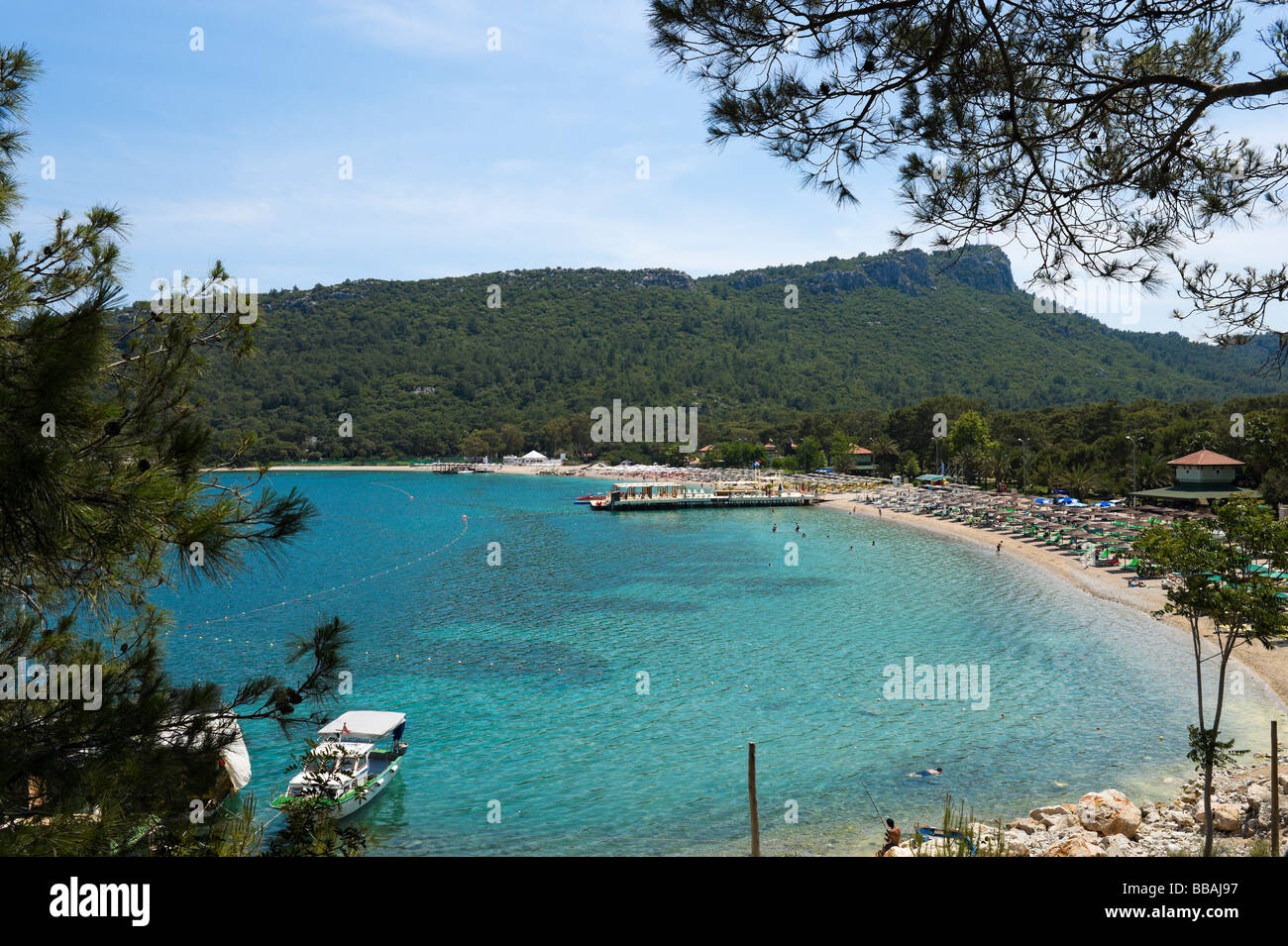 Strand am Mittelmeer Küste Moonlight Park, Kemer, Türkei ...