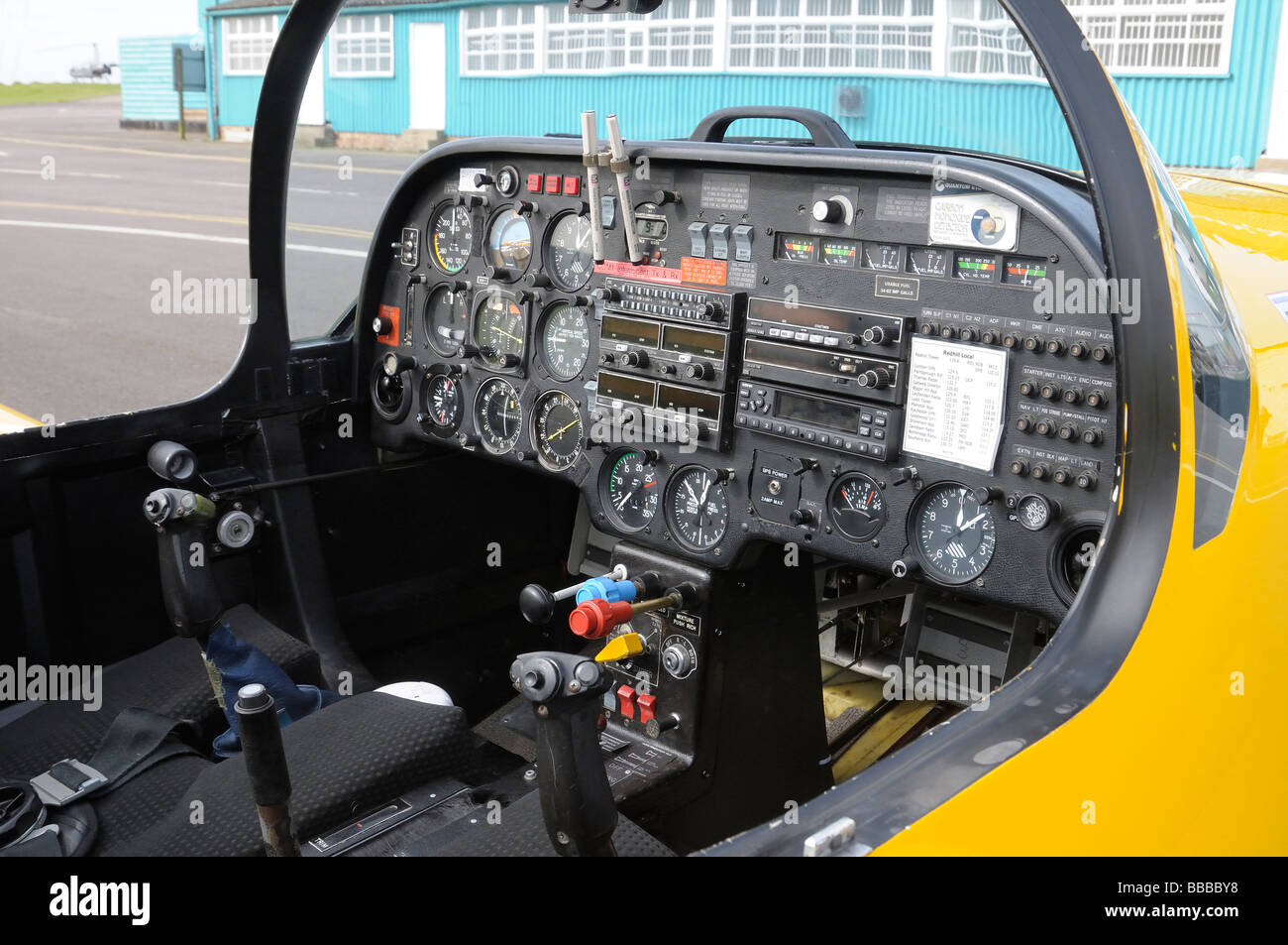 Cockpit Slingsby Firefly Leichtflugzeug Stockfotografie - Alamy