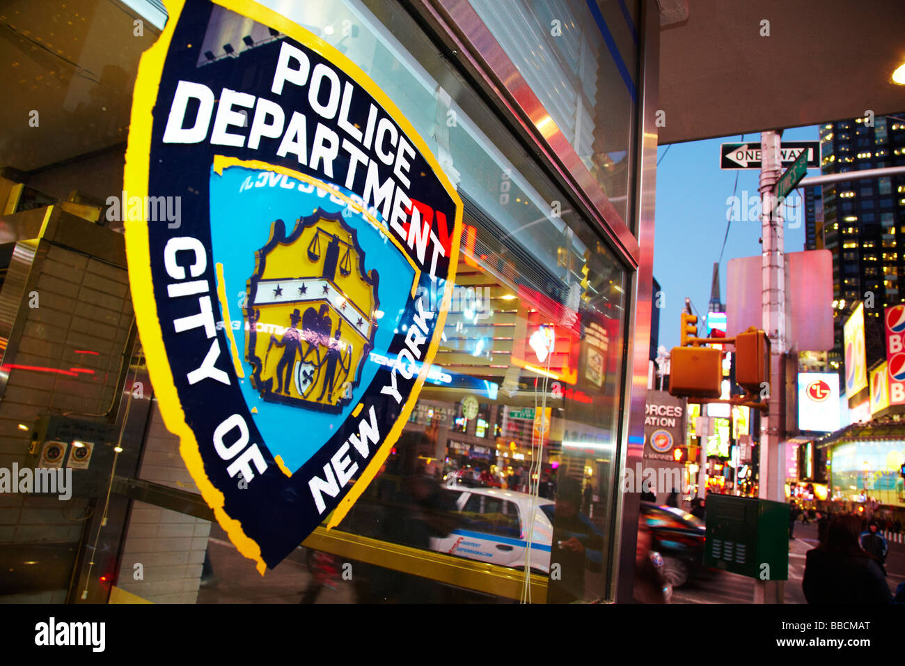 NYPD Station, Times Square, New York Stockfotografie - Alamy