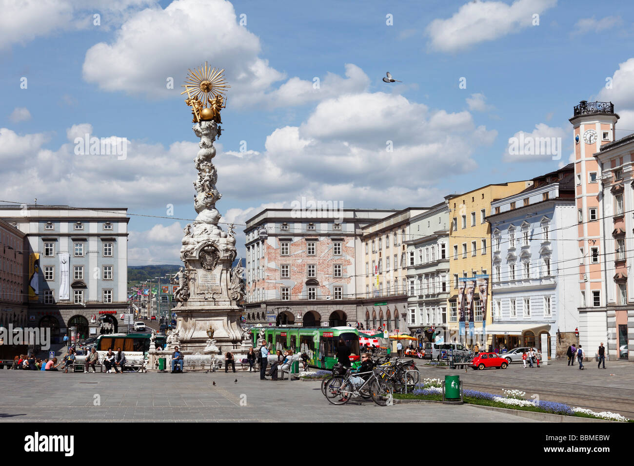 Dreifaltigkeitssäule, Hauptplatz, Linz, Oberösterreich, Österreich ...