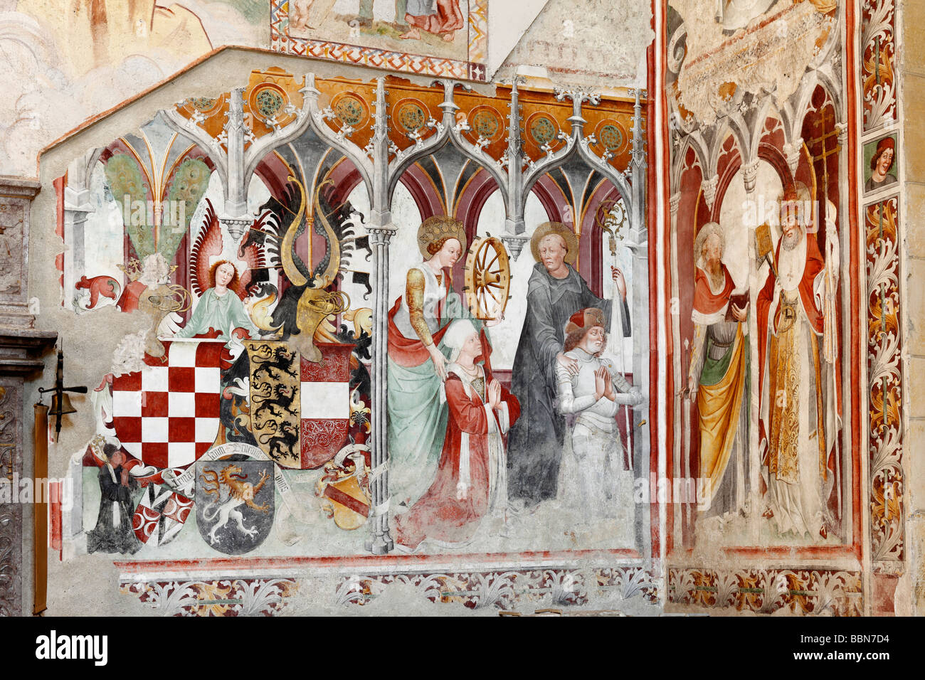 Fresken in der Stiftskirche St. Paul Im Lavanttal Kloster, Kärnten, Austria, Europe ...