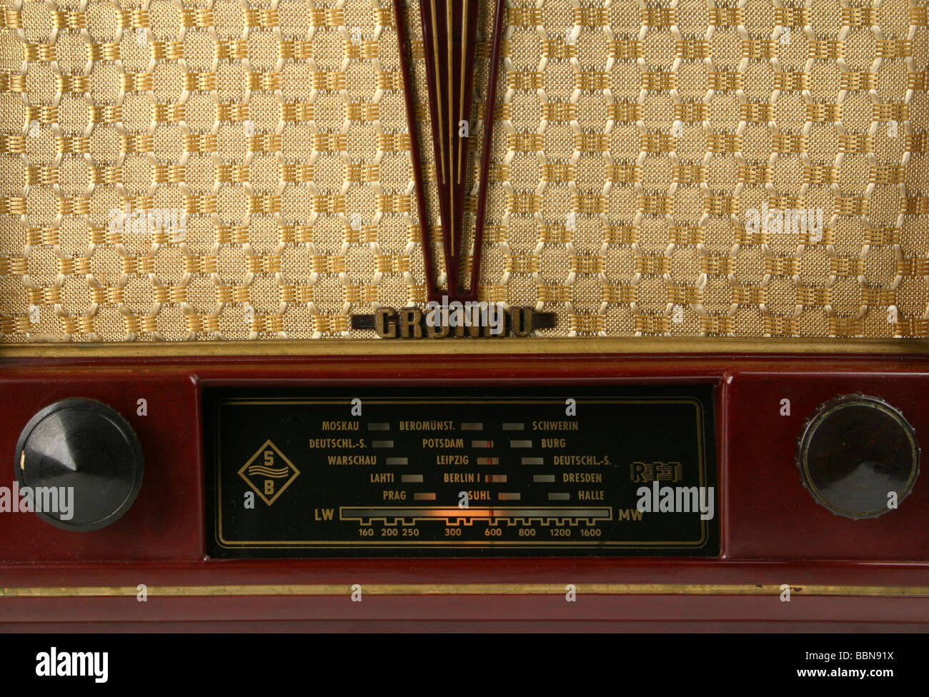 Rundfunk, Radio, Hörfunk, Heimatempfänger Grünau (Detail), hergestellt ...