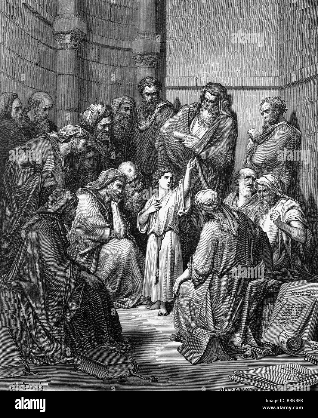 Religion, Christentum, Jesus Christus, Szene, Jesus im Tempel, Artist's ...