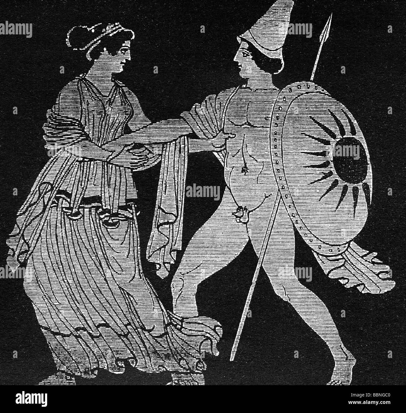 Paris, Sohn des Priam, König von Troja, griechische Legende, volle ...