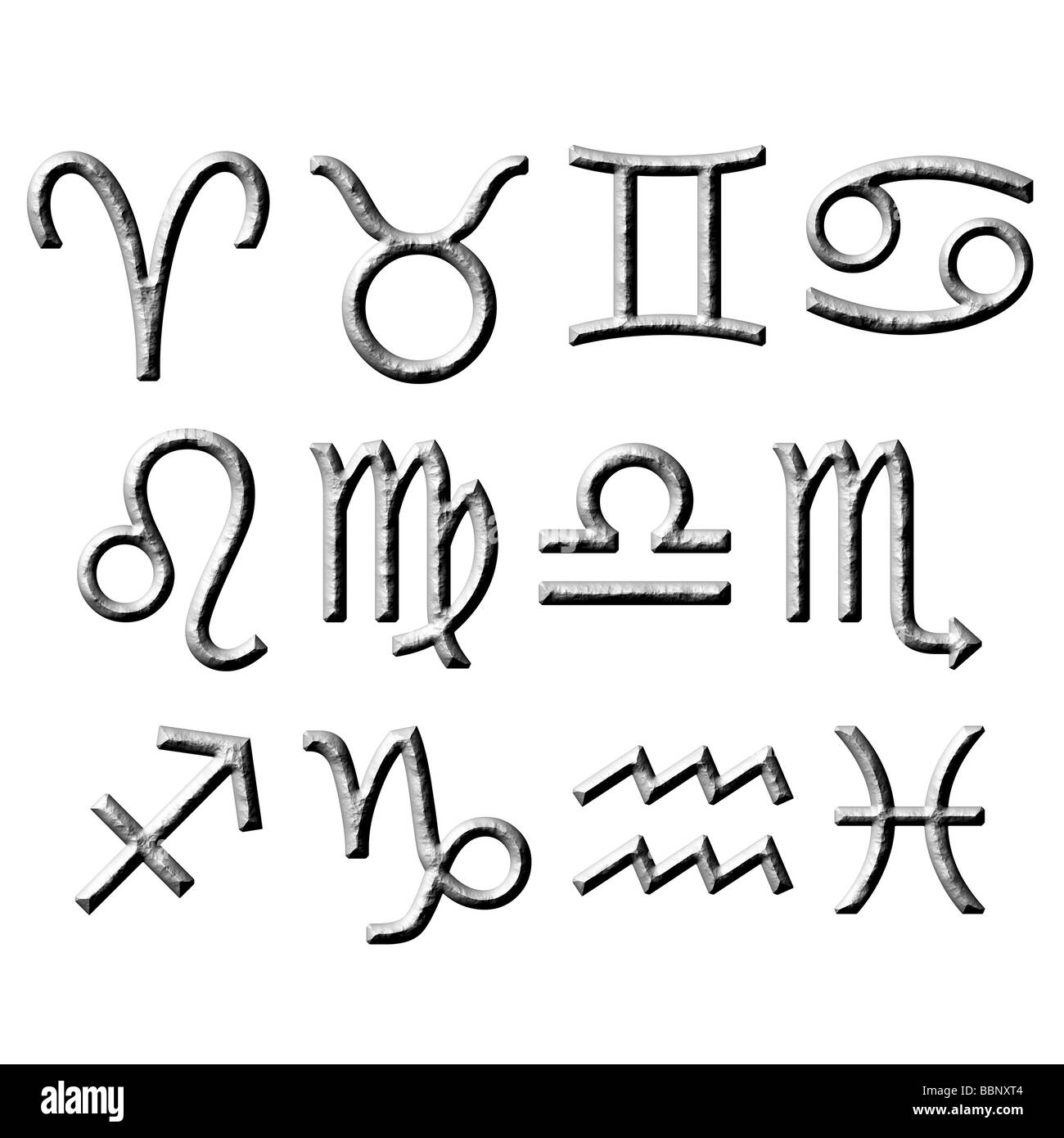 Simbolo dello zodiaco Schwarzweiß-Stockfotos und -bilder - Alamy