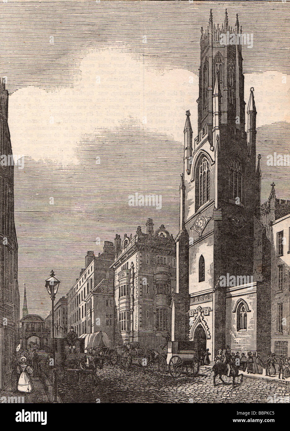 St. Dunstans-in-the-West, Fleet Street, London. 1834 Stockfotografie ...