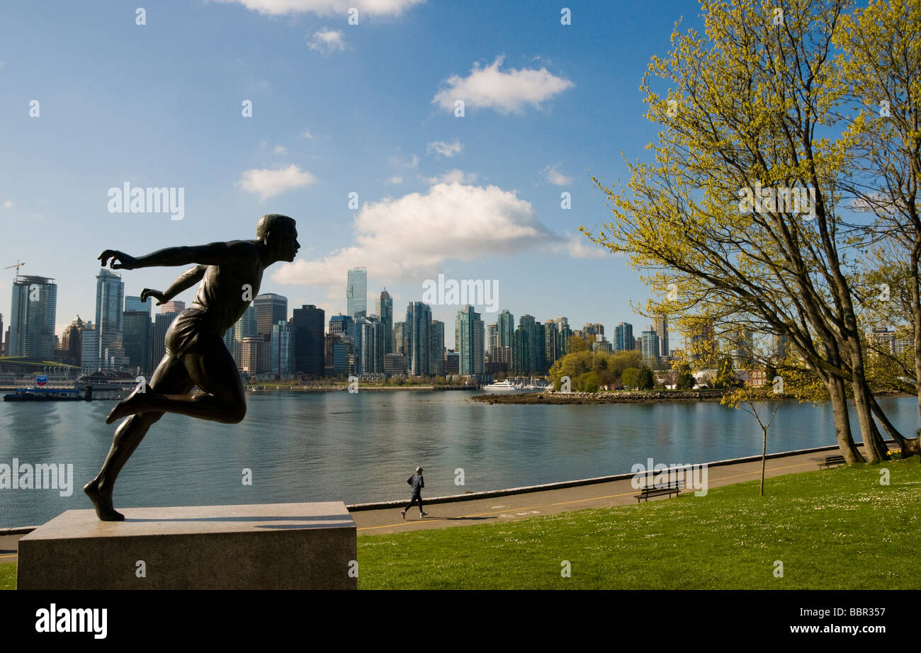 Stanley Park, Vancouver, die Harry Winston Jerome-Statue und die ...